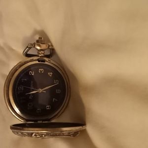 Remington | Accessories | Silver Remington Pocket Watch Welk Engraved ...